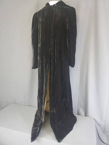 Vintage Black Velvet Opera Coat