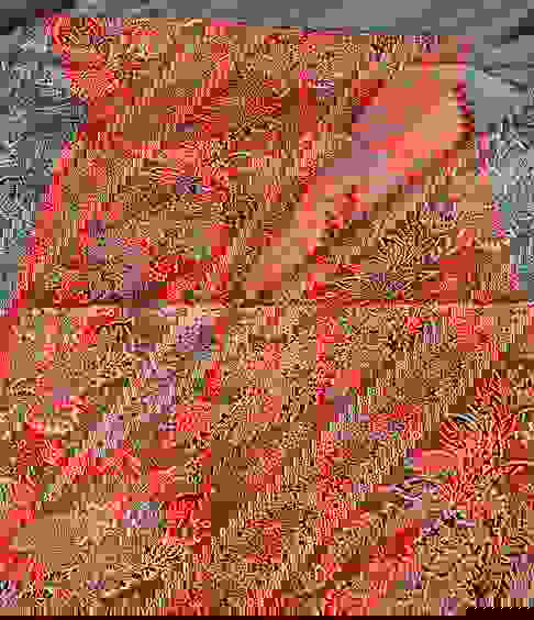 Antique Cotton Turkey Red Print Fabric Auction