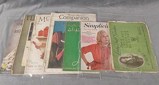 7 Vintage And Antique Pattern Books And Ladies Magazines Auction