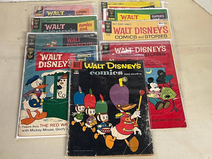 9 Walt Disney Gold Key And Dell Comics