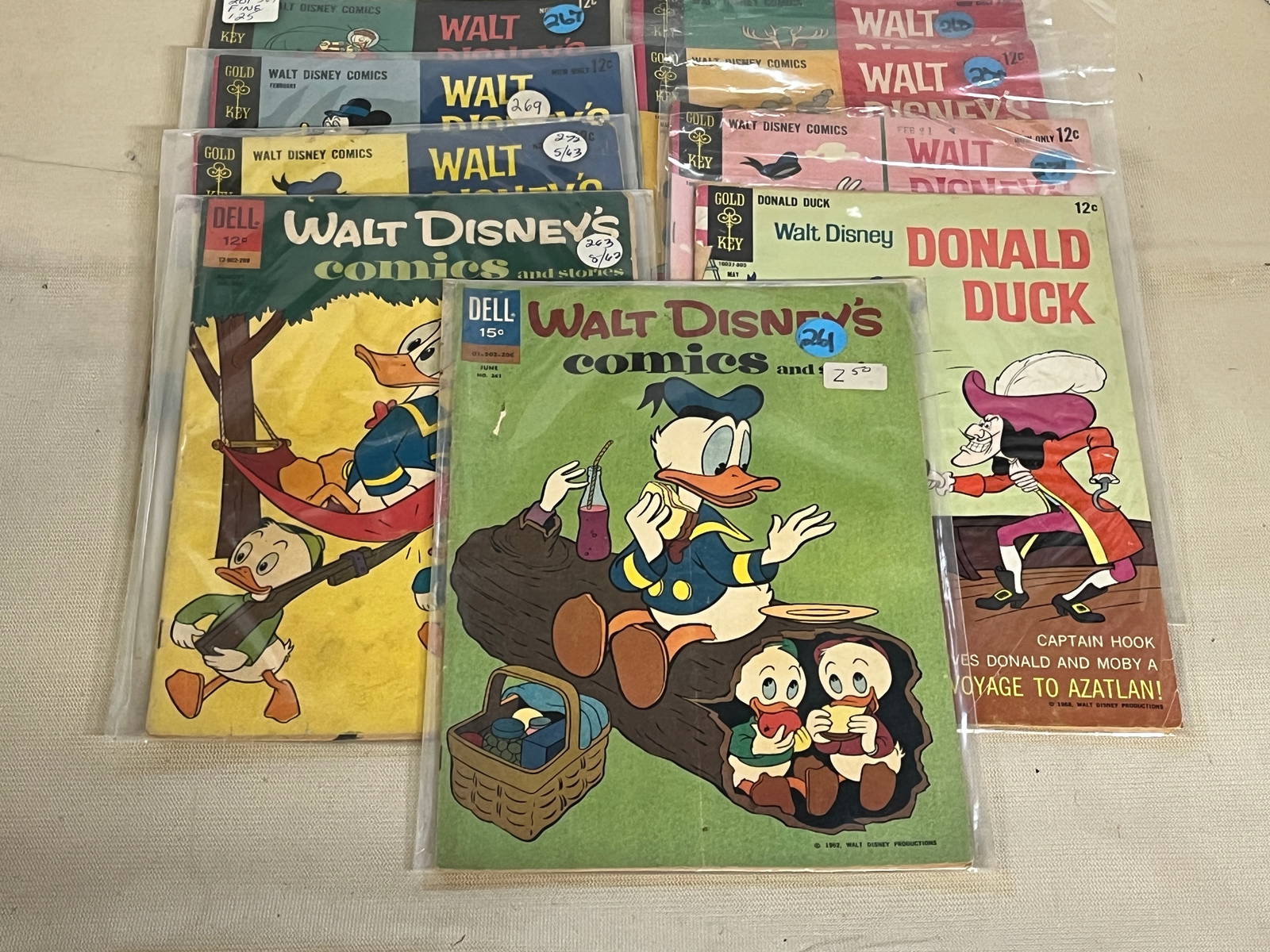 9 Walt Disney Gold Key And Dell Comics Auction