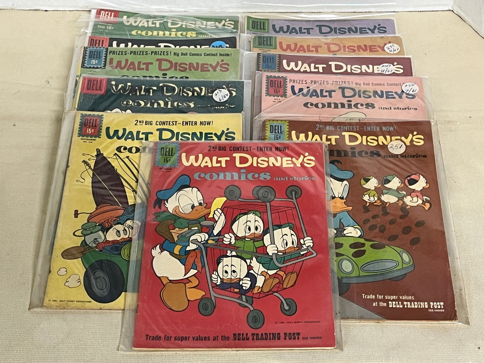 Lot Of 11 Dell Walt Disney Comics Auction