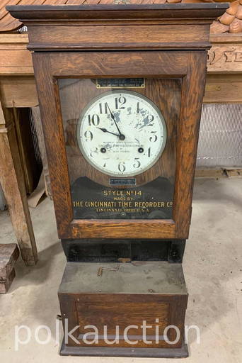 Antique Time Clock (#35504) on Feb 03, 2023 | POLK AUCTION COMPANY in IN