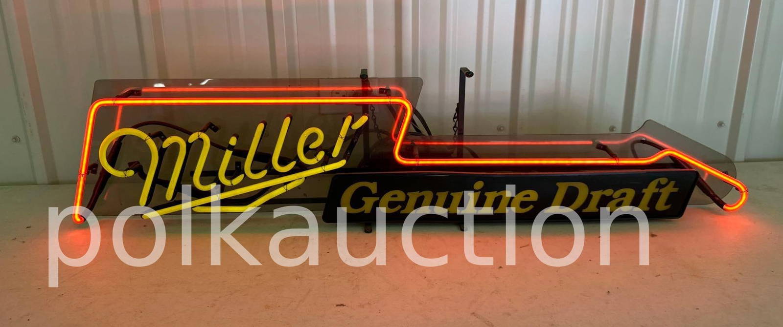 2250-miller Genuine Draft Neon Sign **no Shipping Available** Auction