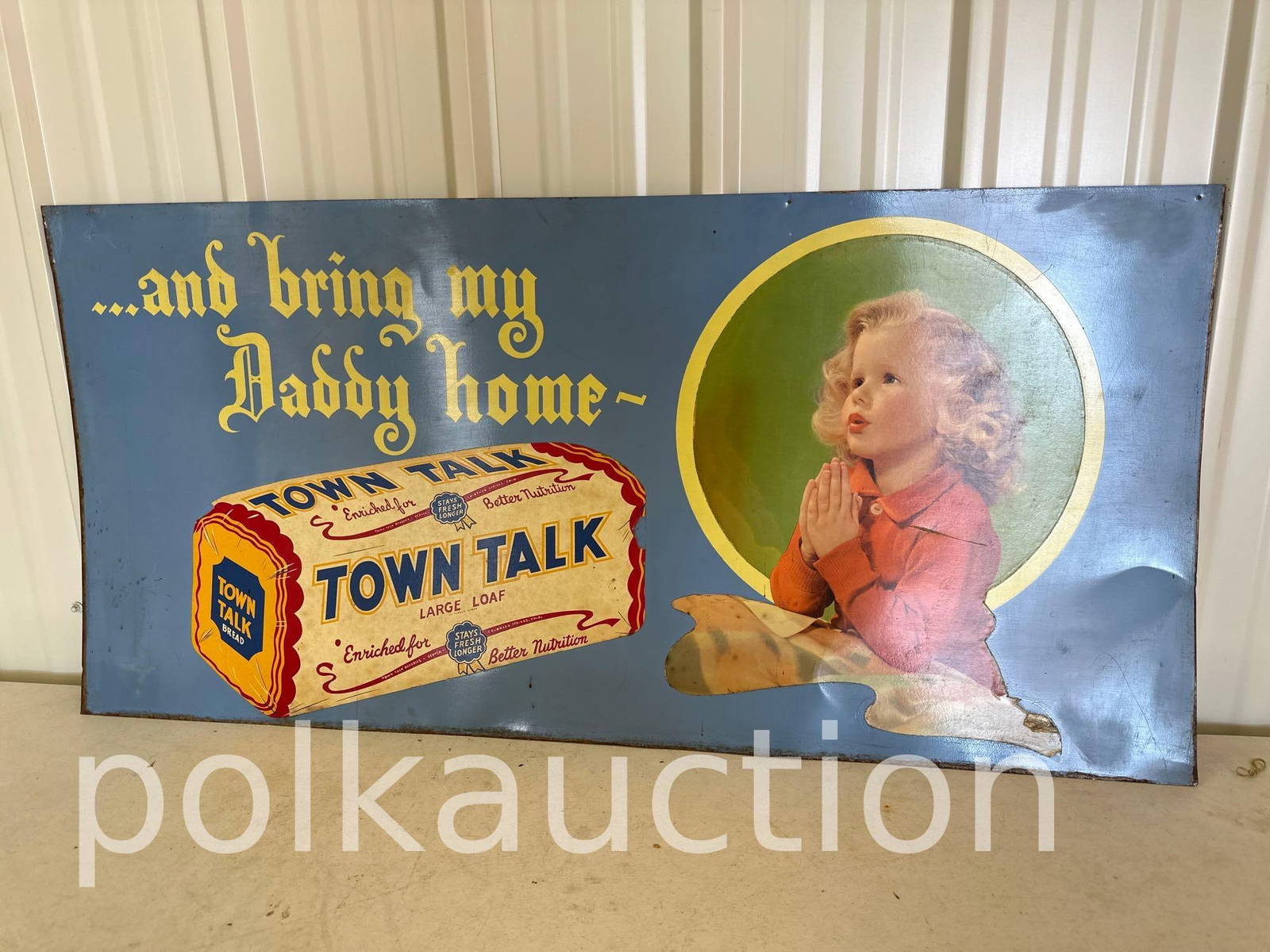 2282-town Talk Bread Sign Auction