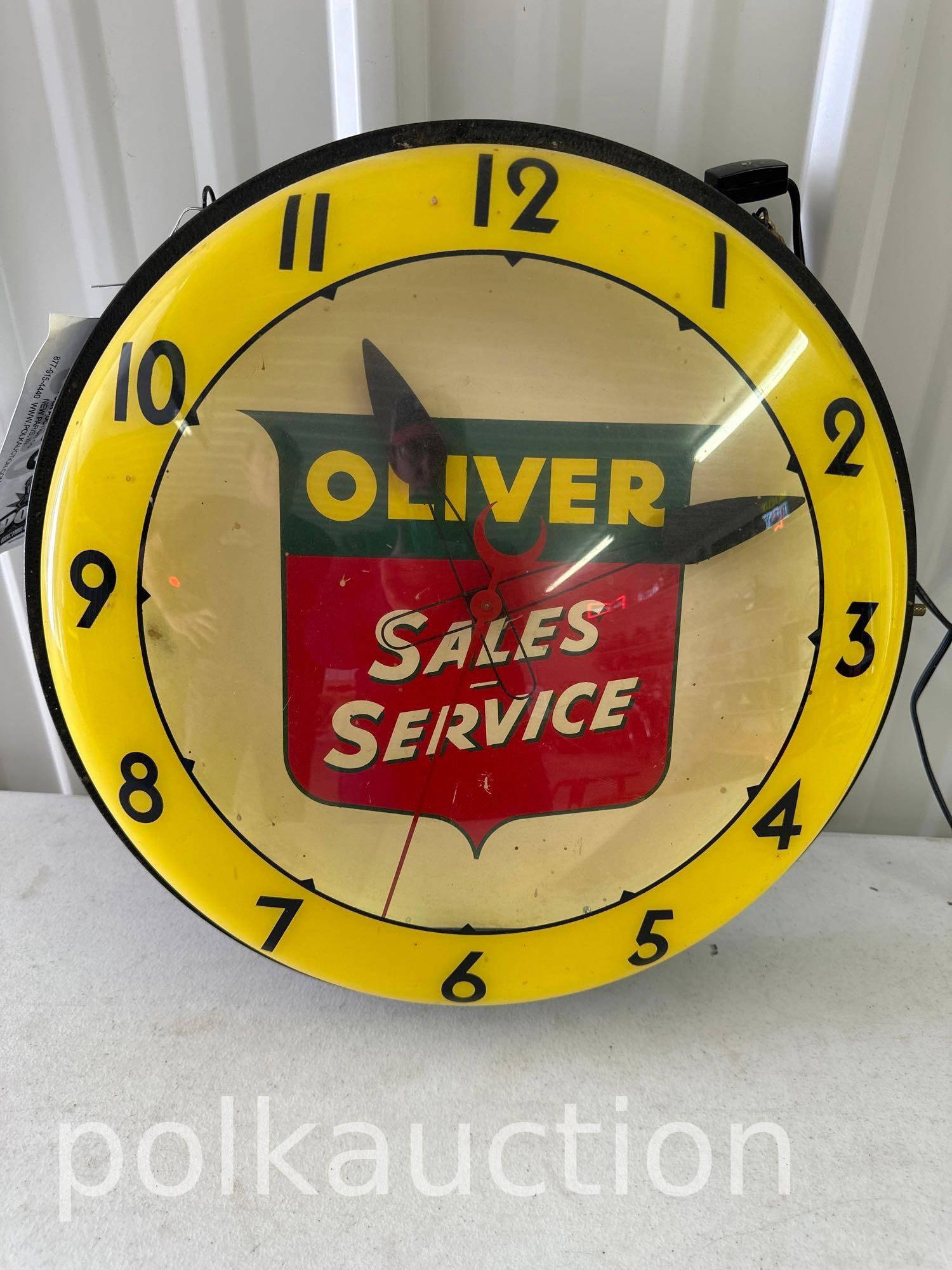 2300-oliver Neon Clock Original **no Shipping Available** Auction