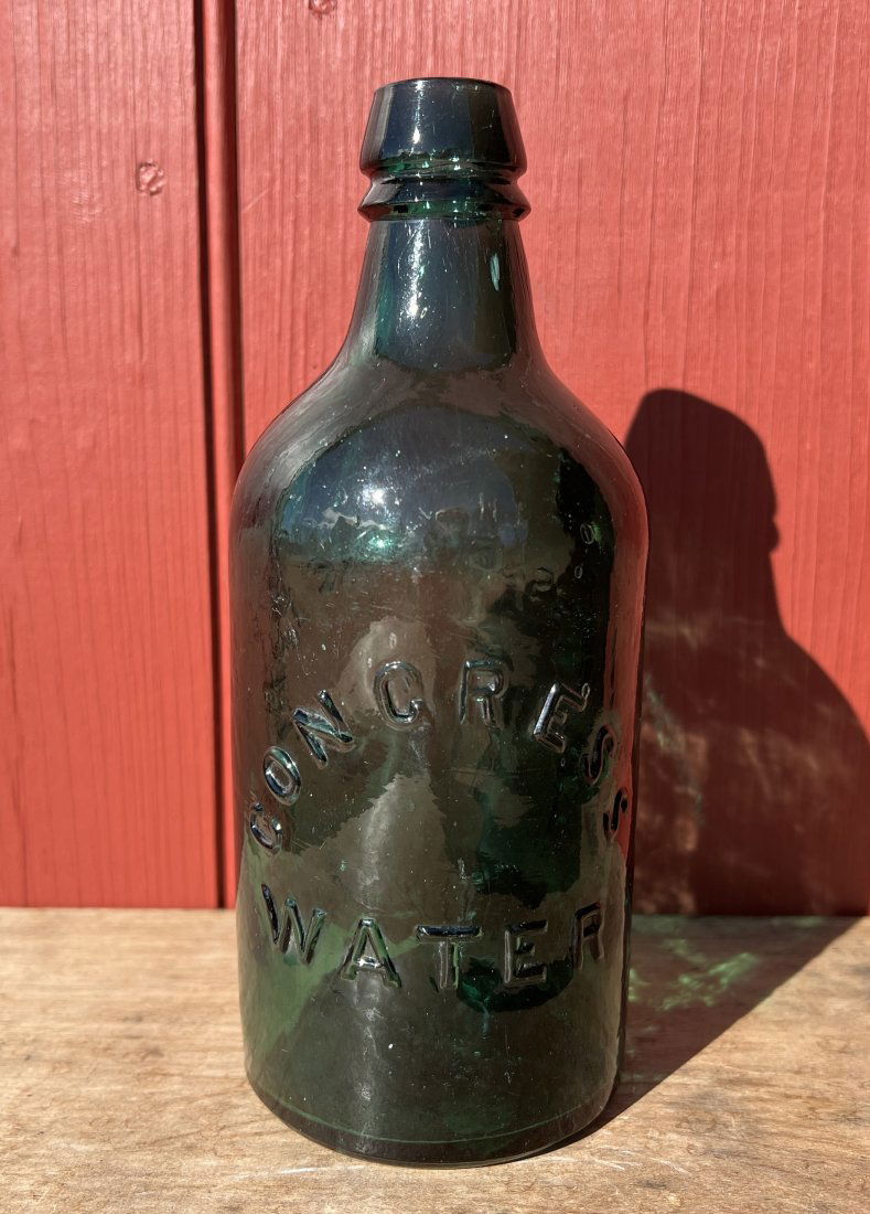 Congress Ss & Empire Spring Co Saratoga Ny Bottle Antique Auction