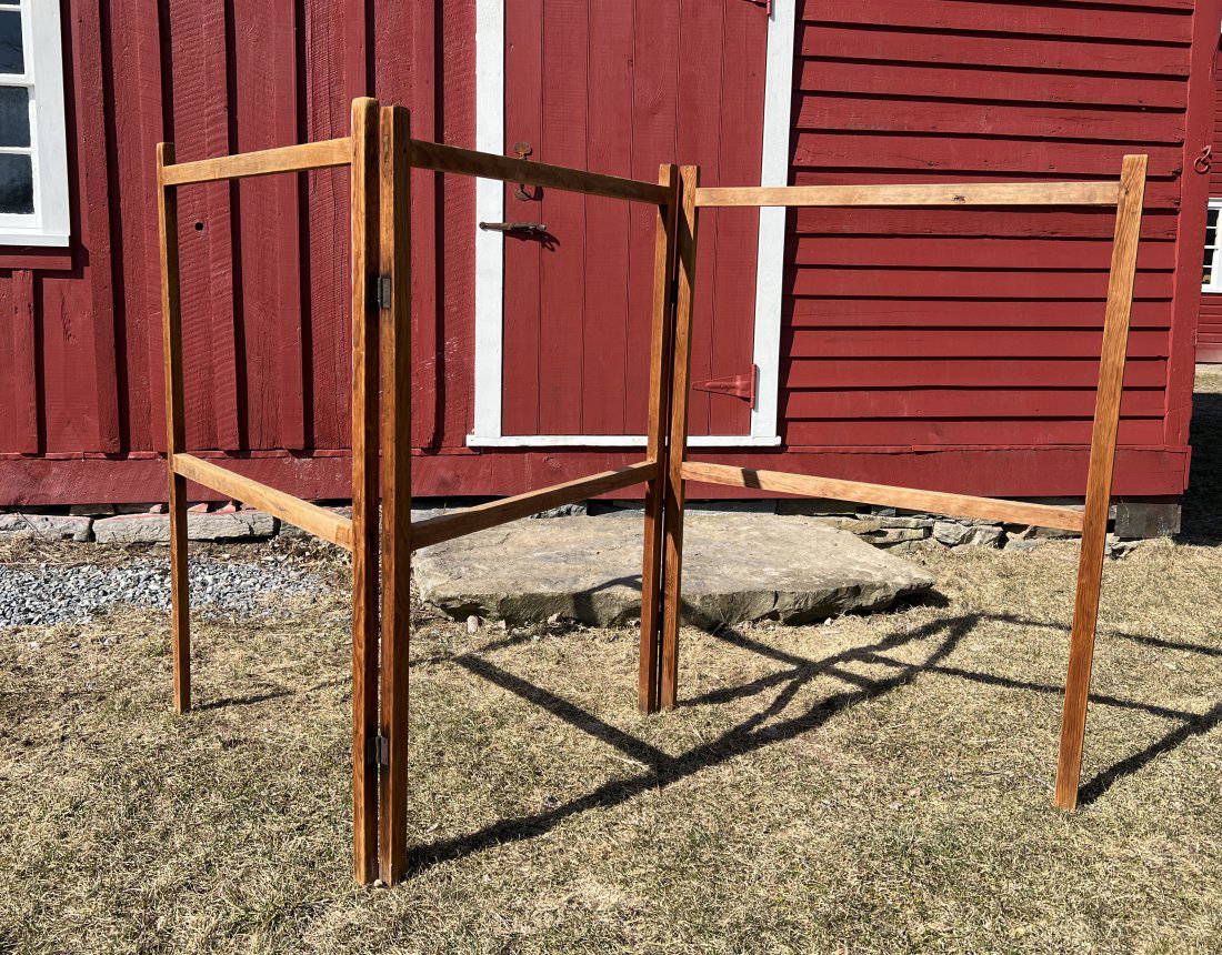 Antique Country Farmhouse Pine Clothes Quilt Drying Rack Auction
