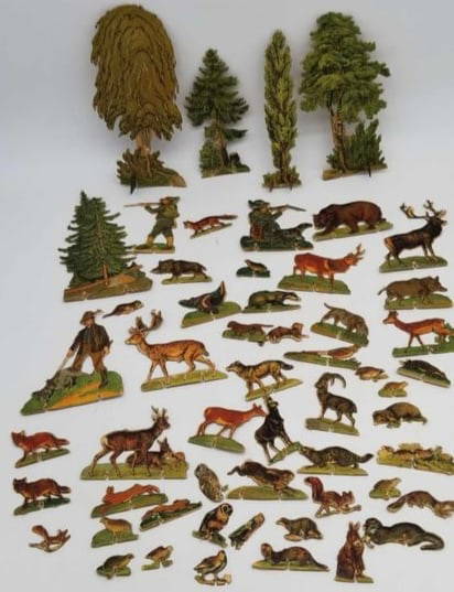 Dresden Forest Set ~ 55 Pieces ~ Animals ~ Trees ~ People Auction
