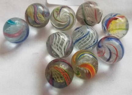 Antique German Handmade Marbles ~ Pontil Marks ~ Lot 1 Auction
