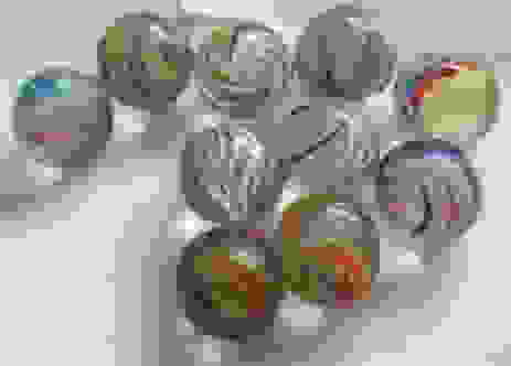 Antique German Handmade Marbles ~ Pontil Marks ~ Lot 3 Auction