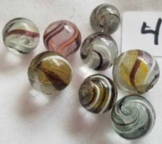 Antique German Handmade Marbles ~ Pontil Marks ~ Lot 3 Auction