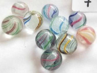 Antique German Handmade Marbles ~ Pontil Marks ~ Lot 7 Auction