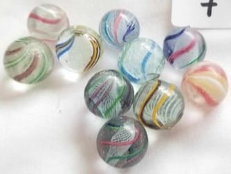 Antique German Handmade Marbles ~ Pontil Marks ~ Lot 7 Auction