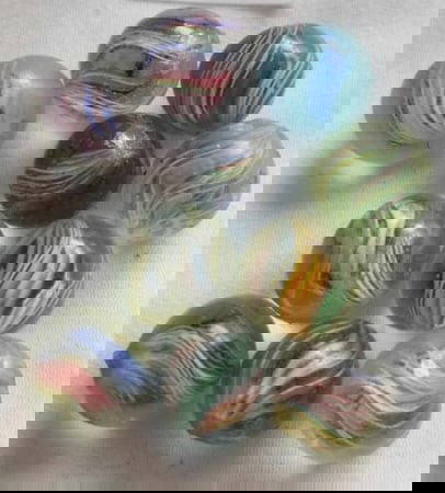 Antique German Handmade Marbles ~ Pontil Marks ~ Lot 22 Auction