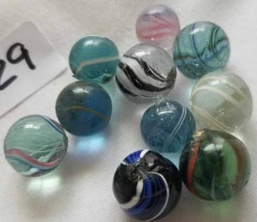 Antique German Handmade Marbles ~ Pontil Marks ~ Lot 29 Auction