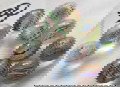 Antique German Handmade Marbles ~ Pontil Marks ~ Lot 30 Auction