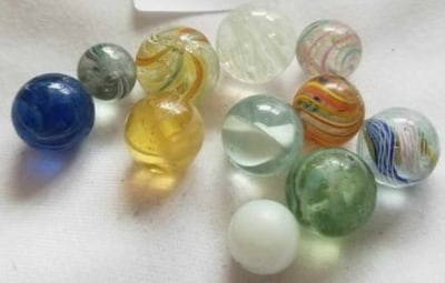 Antique German Handmade Marbles ~ Pontil Marks ~ Lot 44 Auction
