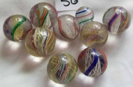 Antique German Handmade Marbles ~ Pontil Marks ~ Lot 44 Auction