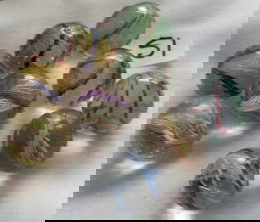 Antique German Handmade Marbles ~ Pontil Marks ~ Lot 51 Auction
