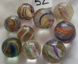 Antique German Handmade Marbles ~ Pontil Marks ~ Lot 52 Auction