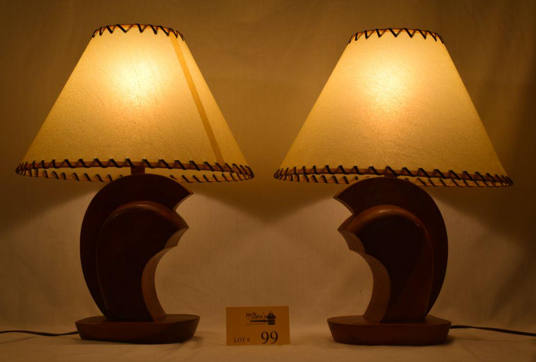 Monkeypod Mahiole Helmet Lamps, Fiberglass Shades