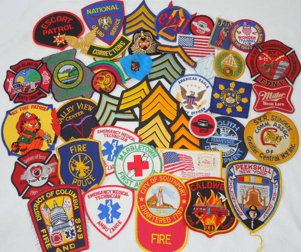 Military Rank Insignia Fire Patches Miller Beer Plus