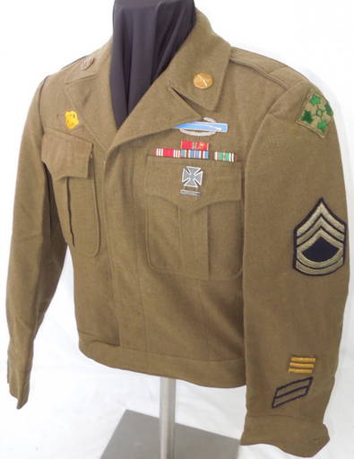 Wwii Us Army 4th & 8th Infantry Div. Bsm Cib Uniform