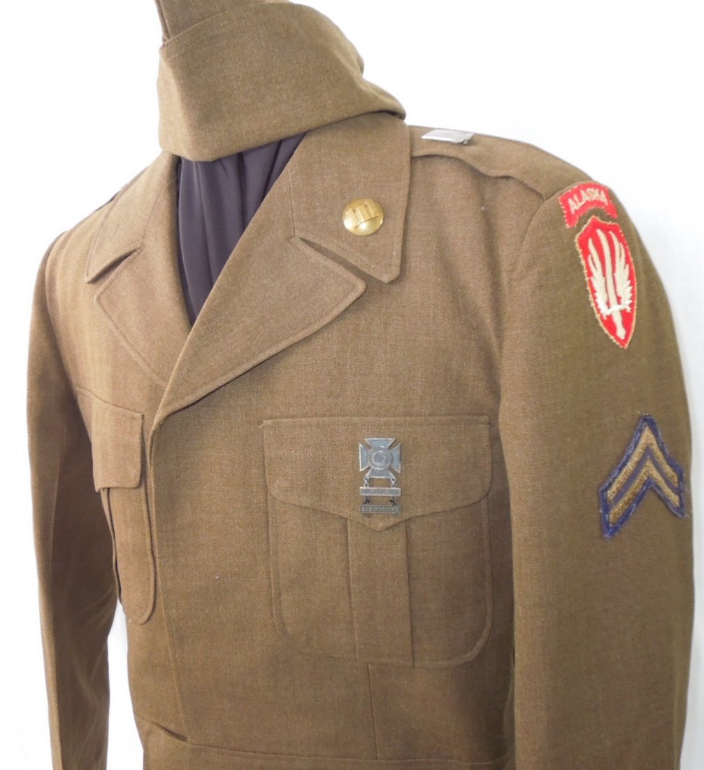 1950s Us Army Scarwaf 813th Engineer Alaska Uniform Lot