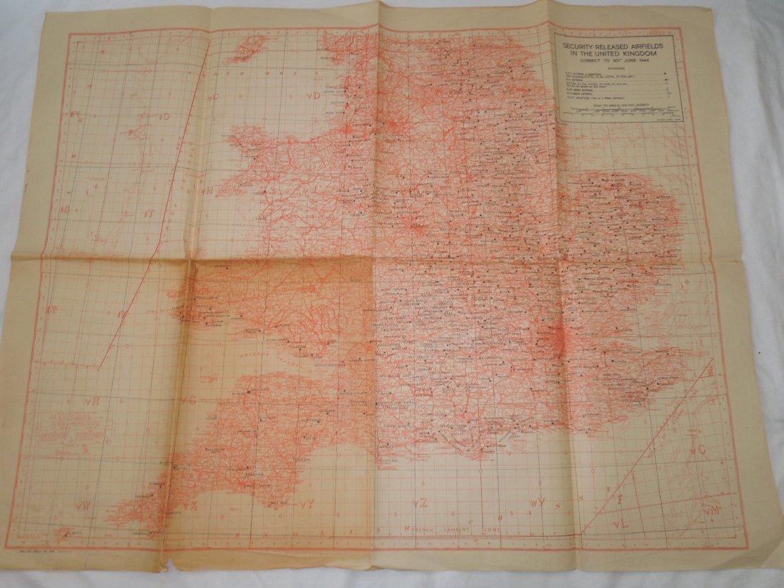 Wwii 8th Aaf Security Released Airfields In Uk Map