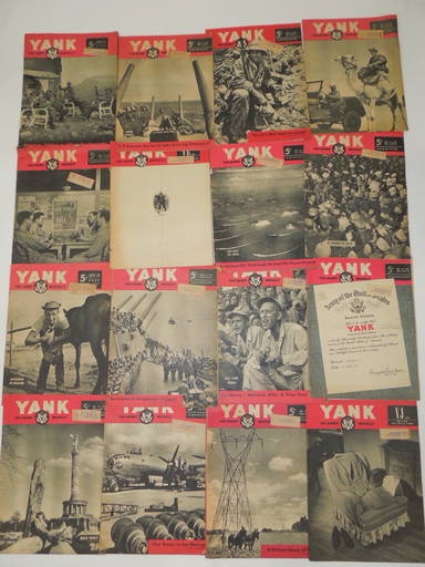 Lot Of 16 Wwii Yank Magazines Combat Photos