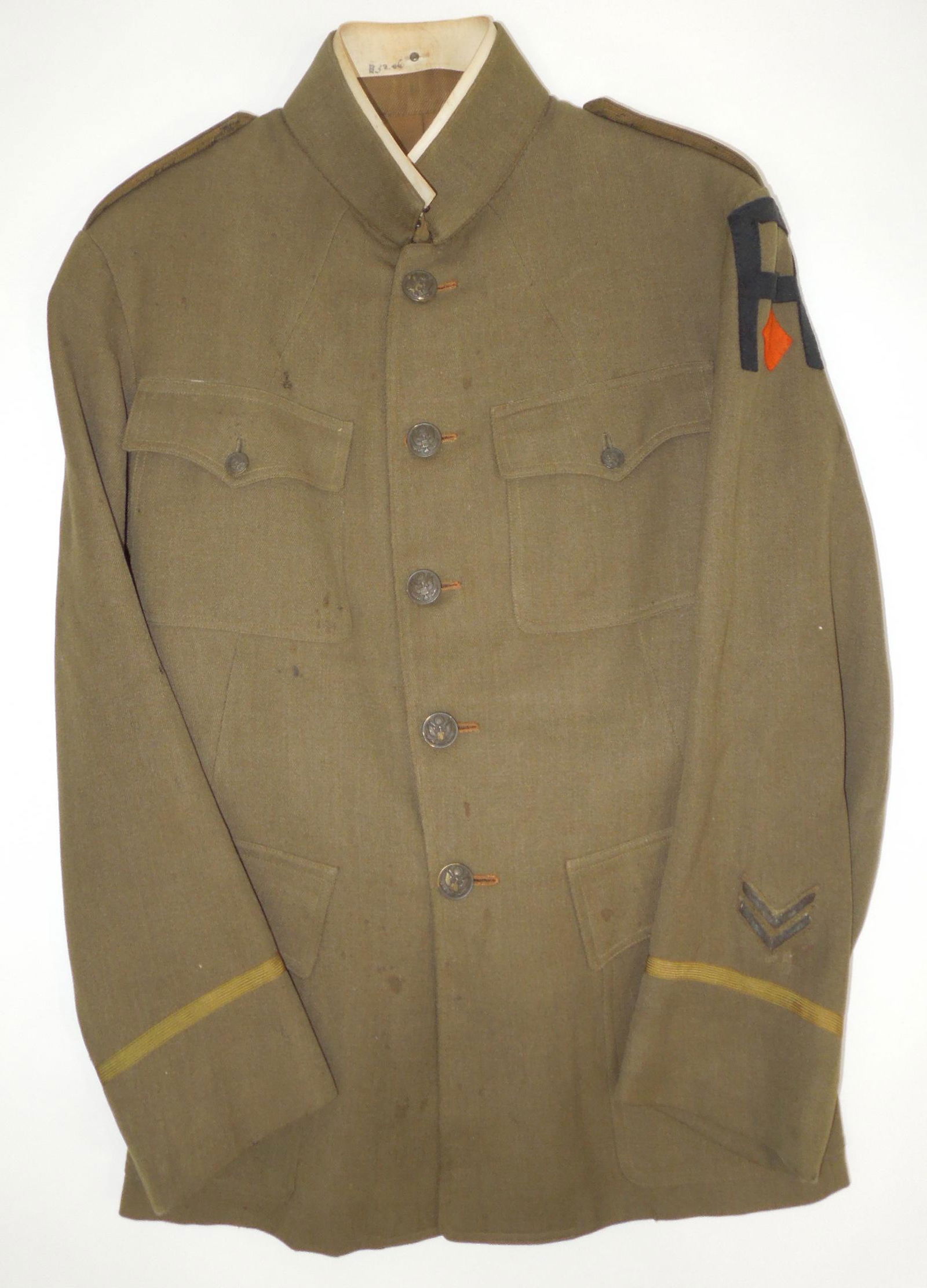 Wwi Us First Army Patched Officer Uniform 5th Division Jacket