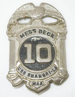Us Navy Master At Arms Badge Uss Shenandoah No. 8