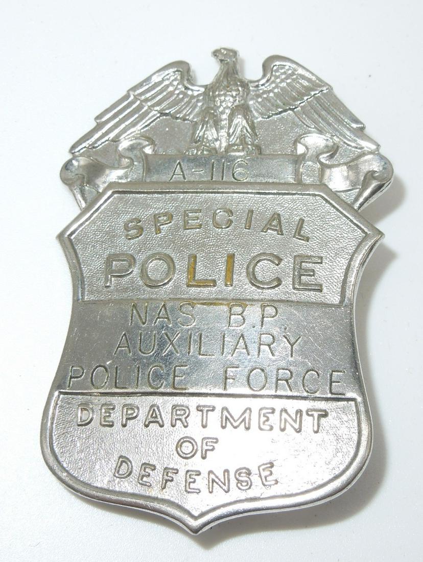 1960s DOD Department Of Defense Police NAS Barbers Point Hawaii Badge # ...