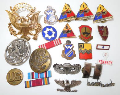 Wwii Us Army & Aaf Army Air Force Distinctive Unit Insignia Crest Pins Lot