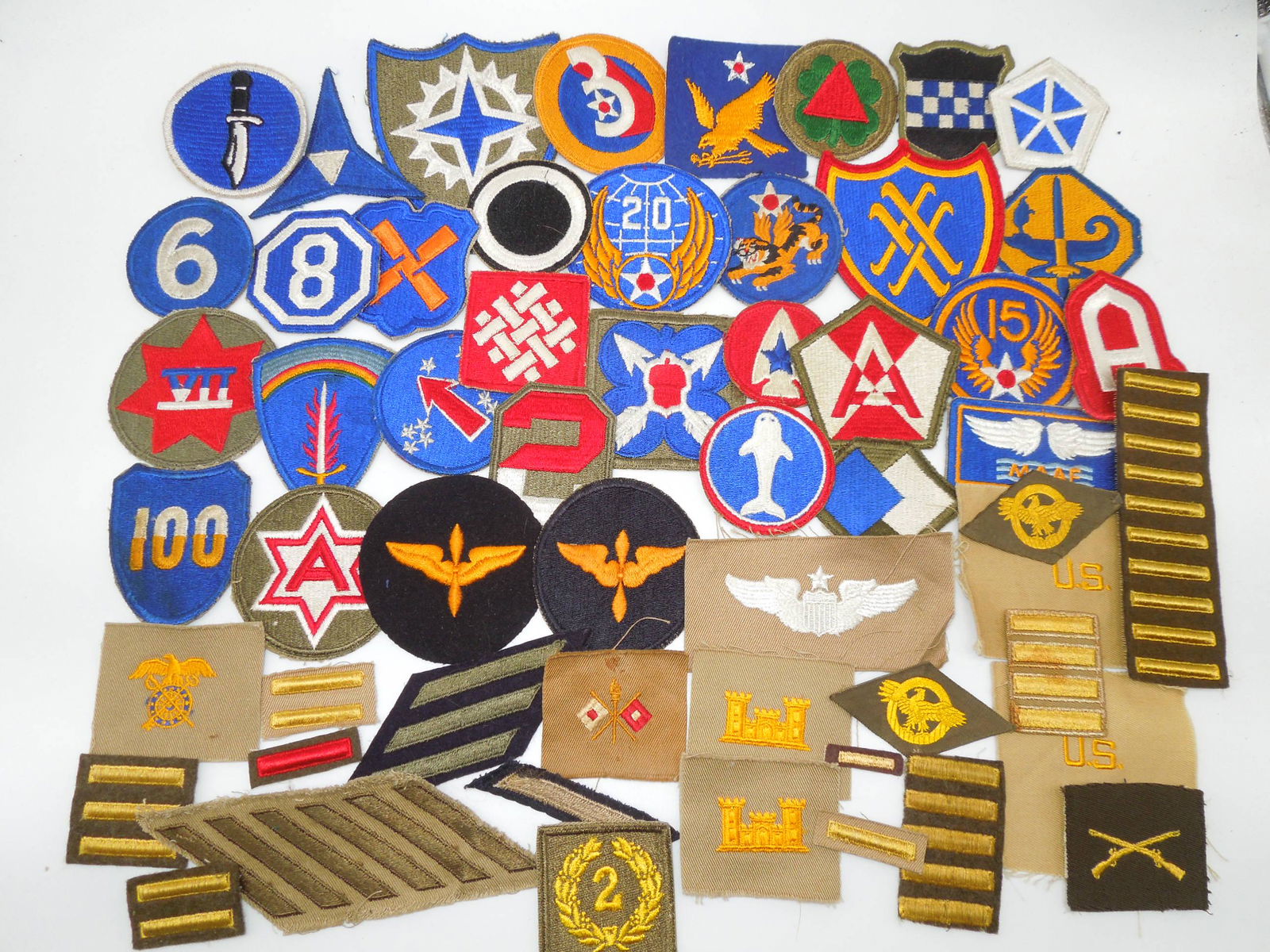 Wwii Us Army Military Patches & Insignia Patch Lot