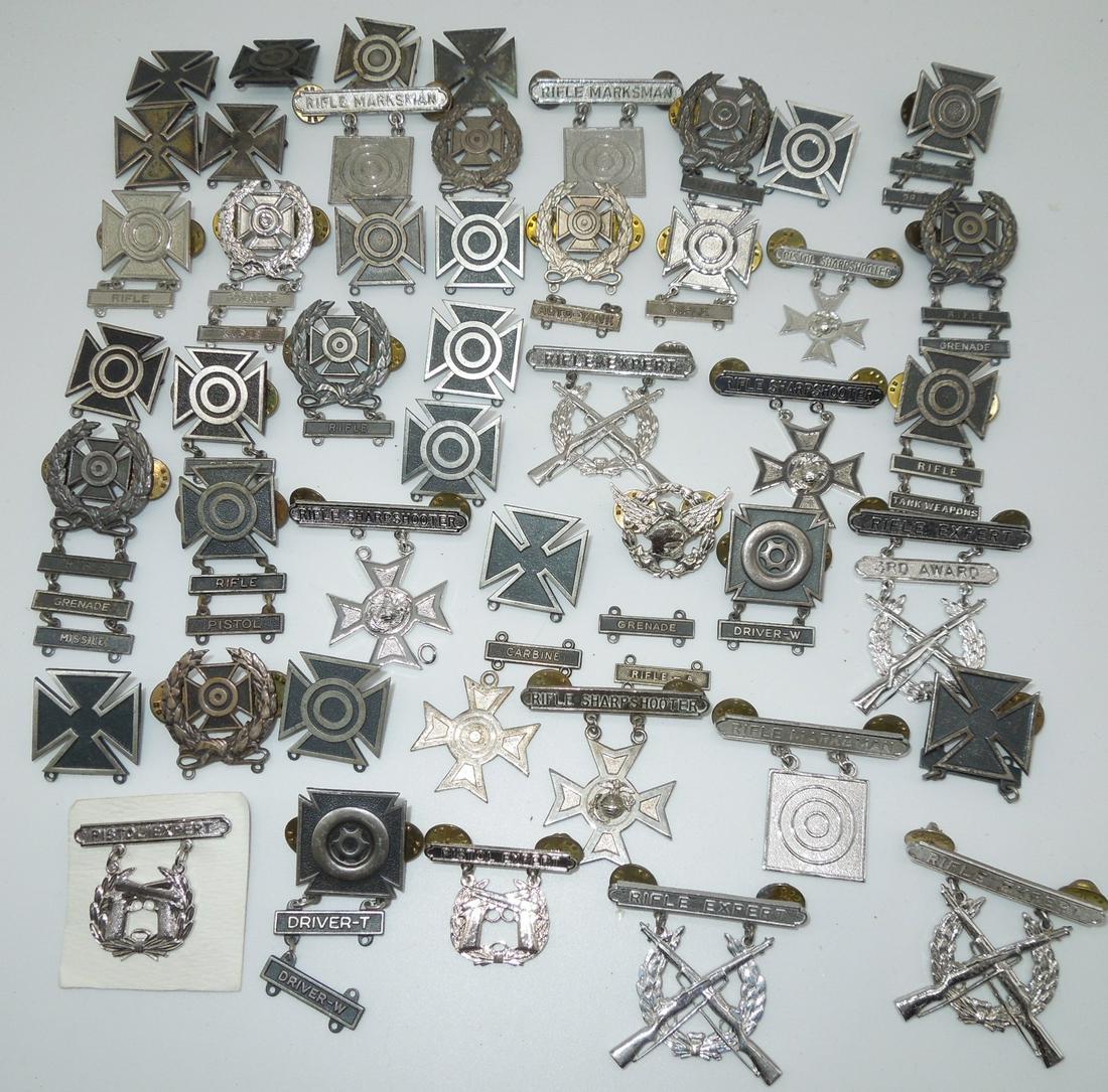 Wwii Modern Us Army & Usmc Marine Corps Marksmanship Shooting Badges ...