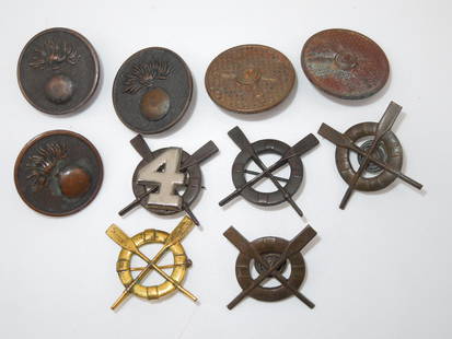 Group Of 20 Ww2 Us Enlisted And Officer Collar Devices