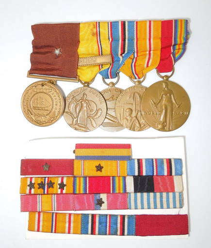 Wwii Named Us Navy Medal Group Uss Concord & Lunga Point