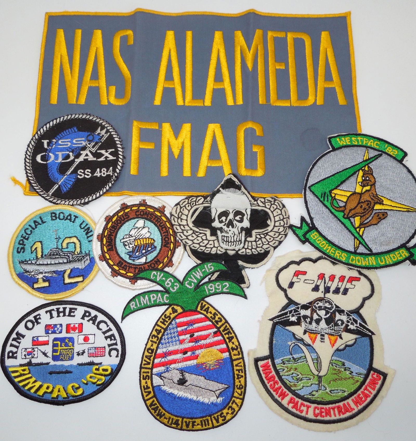 Vietnam Modern Navy Patch Lot Alameda F 111f Rimpac Westpac, Plus More