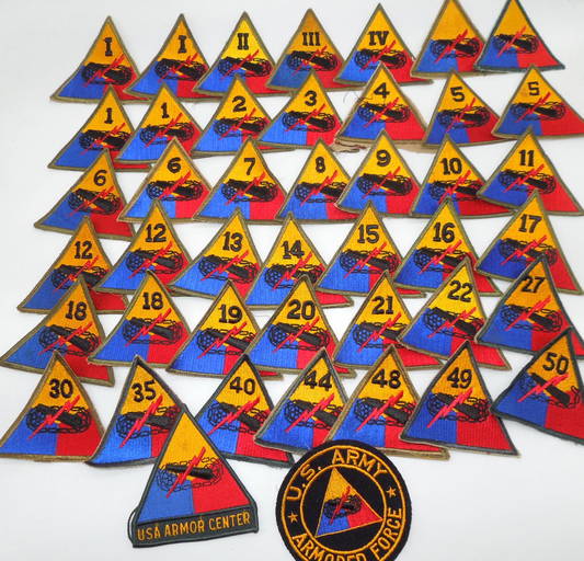 Wwii Us Army Armored Division Forces Patches Collection