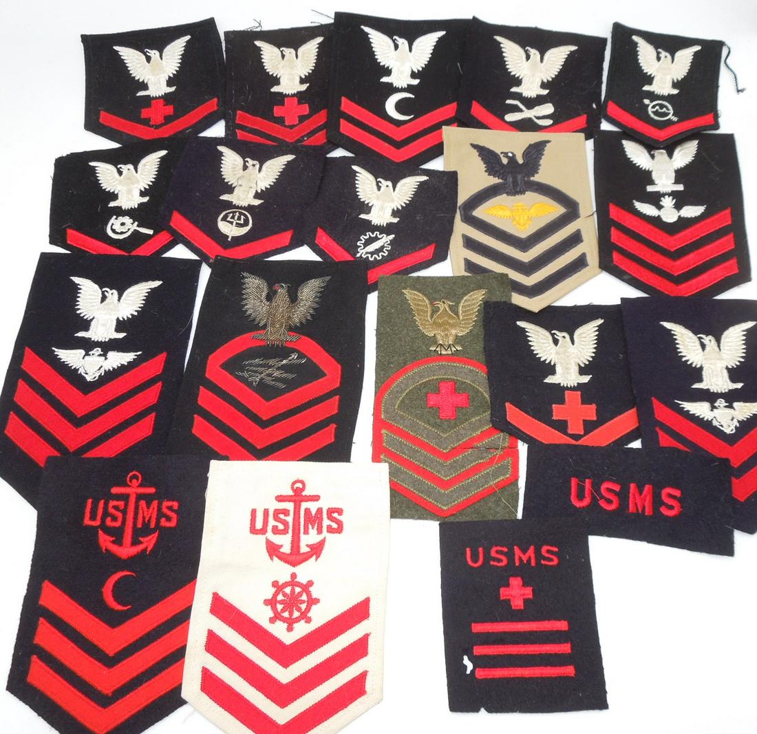 Wwii To Korea Us Navy Corpsman Rate & Rank Patch