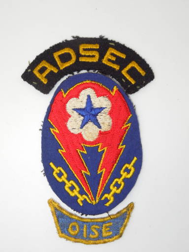 Wwii Us Army Eto Comz Adsec Oise British Made Patch
