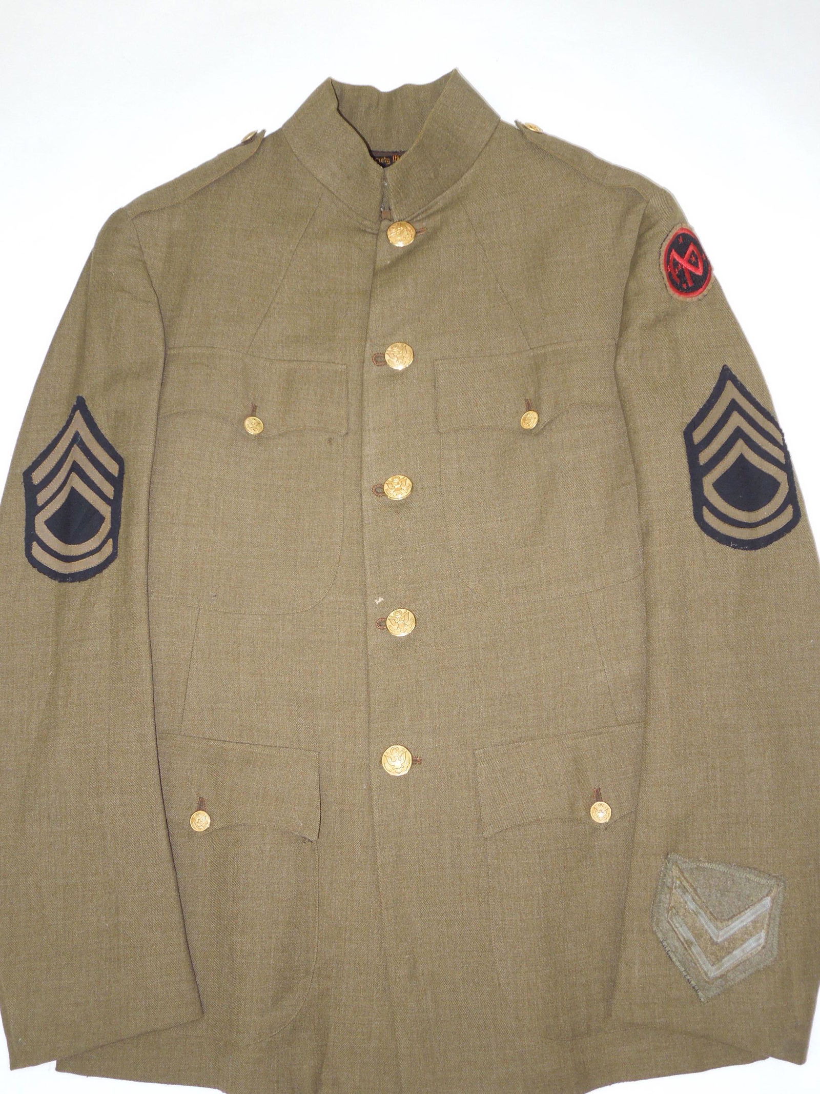 Wwi Vet Named 1920s Us Army 27th Division Sergeant Uniform