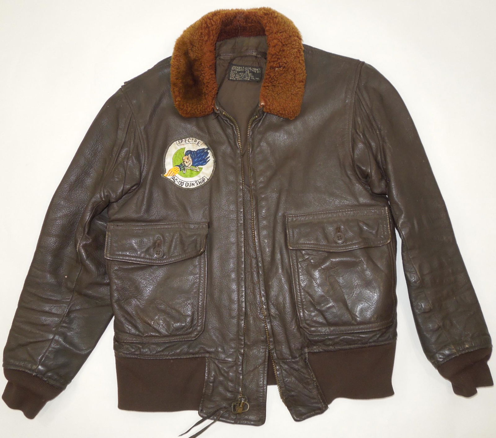 Vietnam Us Navy G 1 Jacket & Ac 130 Spectre Gunship Patch