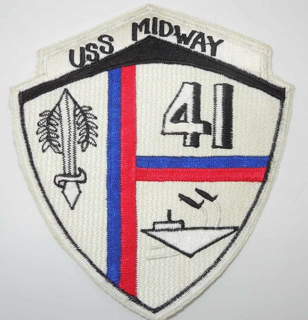 1960s Us Navy Carrier Uss Midway Cv 41 Patch