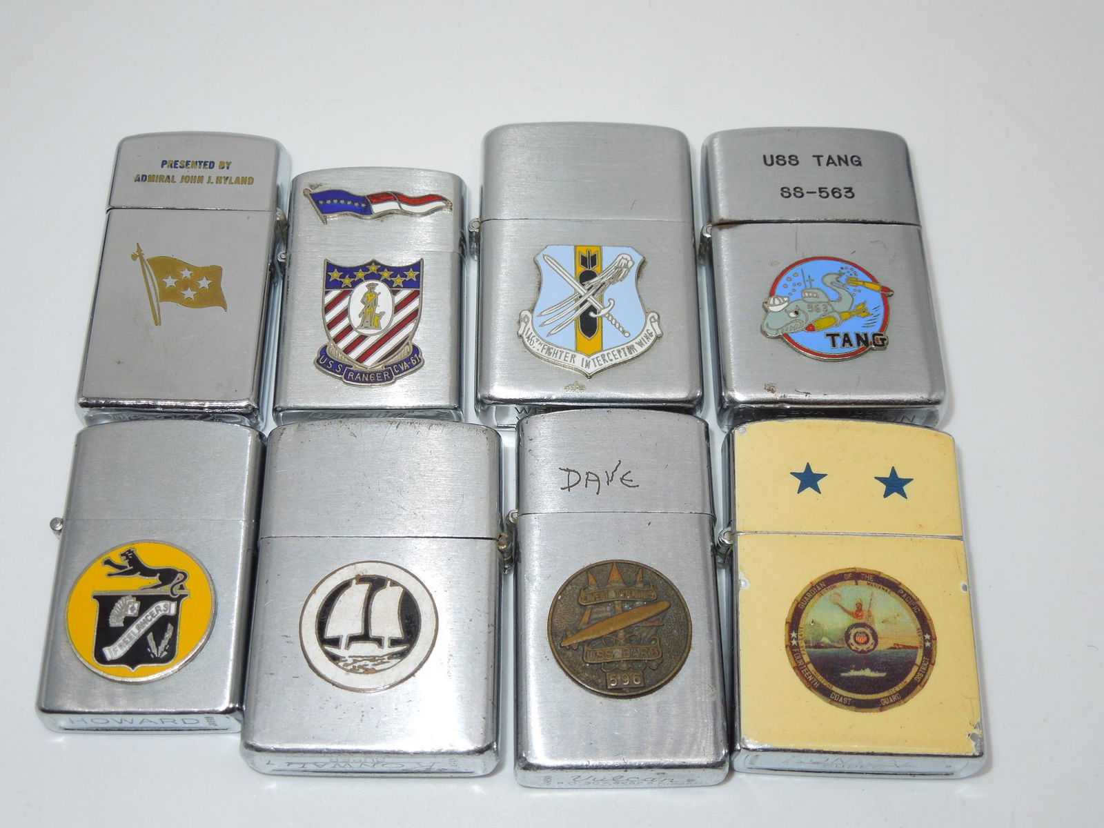 Lot of Eight 1950s - 1970s Military Navy Coast Guard Lighters (#0323 ...