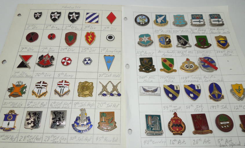 Wwii 1960s Us Army Infantry Division Dui Unit Insignia Crest Pins ...