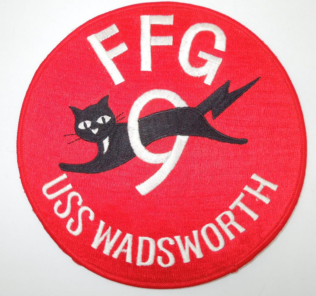Vietnam Era Us Navy Uss Wadsworth Ffg 9 Large Jacket Patch