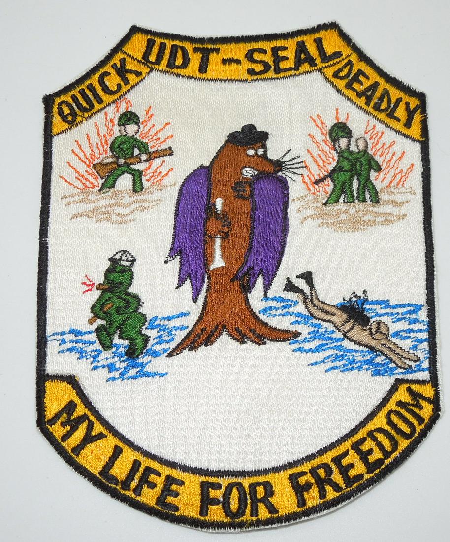 Vietnam War Era Us Navy Udt Seal My Life For Freedom Patch